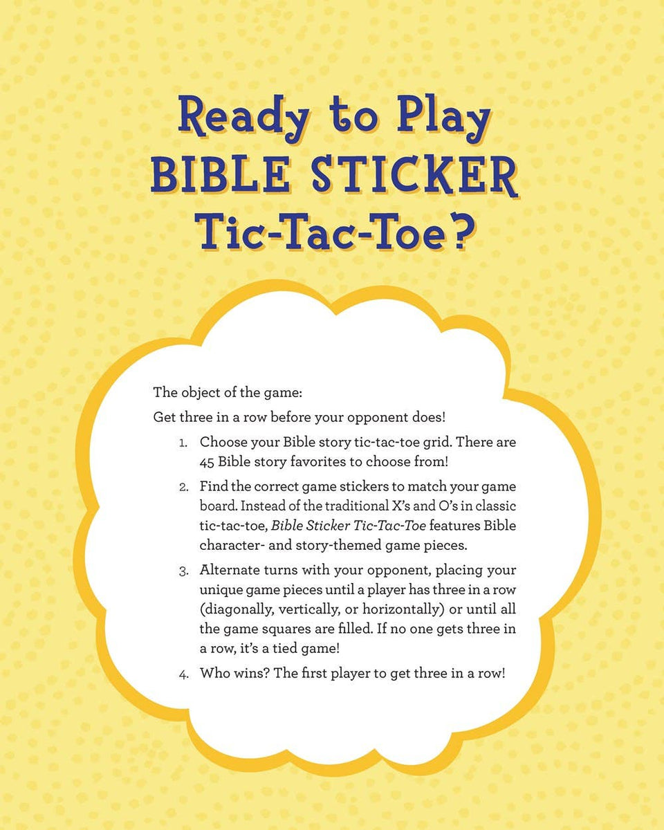 Bible Sticker Tic-Tac-Toe – Grace At Home Treasures