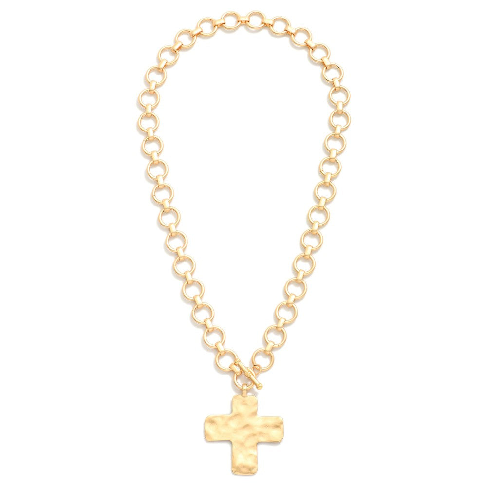 Chunky Gold Cross Necklace – Grace At Home Treasures