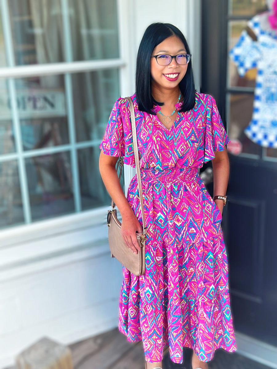 Summer Aztec Fit and Flare Maxi w/pockets – Grace At Home Treasures
